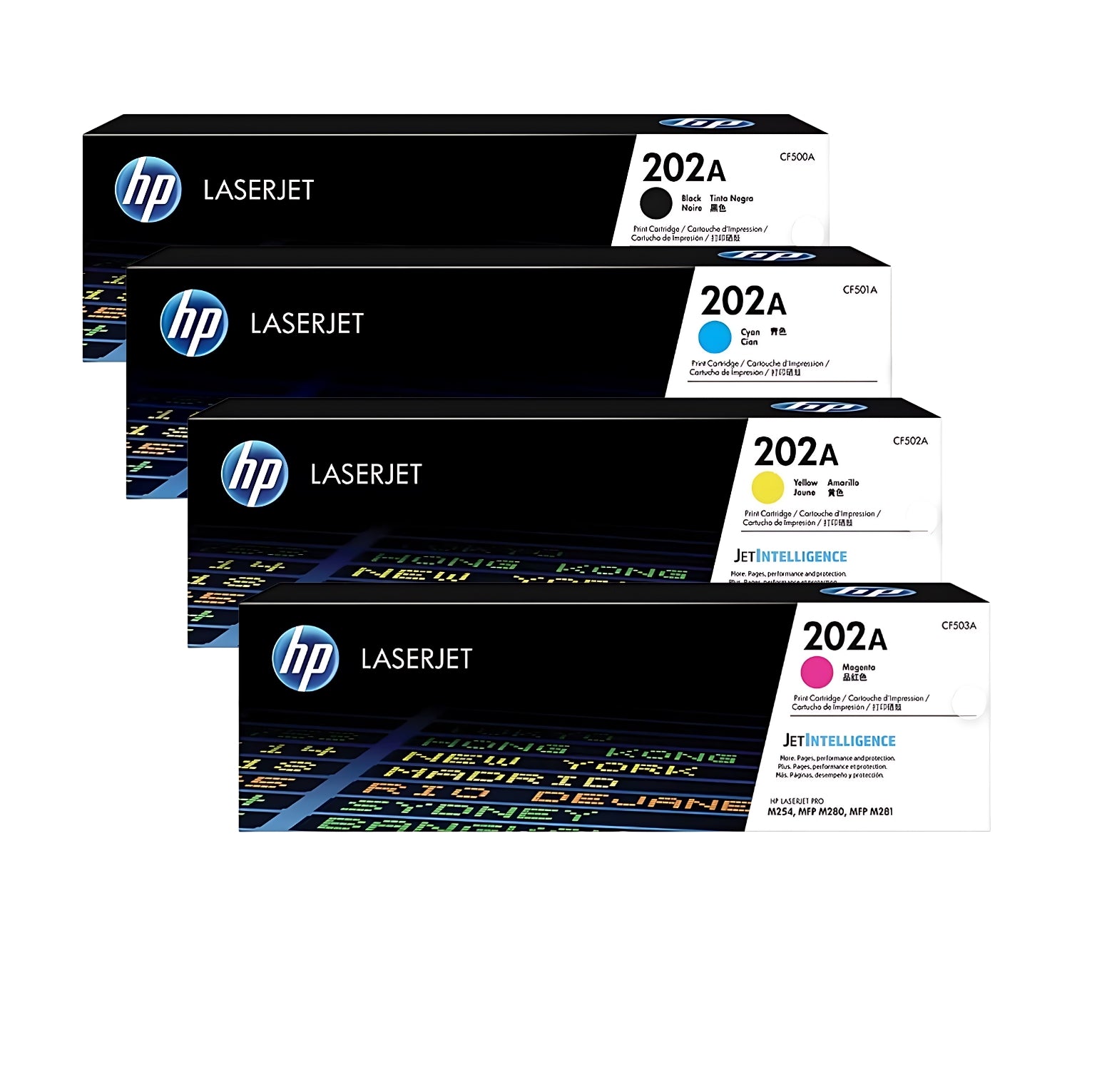 HP 202A (CF500A) All Colors Toner Cartridge - Black 1,400 - Color 1,30 ...