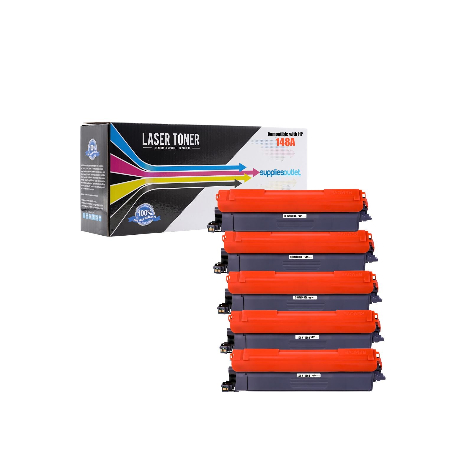 HP 148A (W1480A) Black Toner with CHIP - Compatible | Supplies Outlet LLC