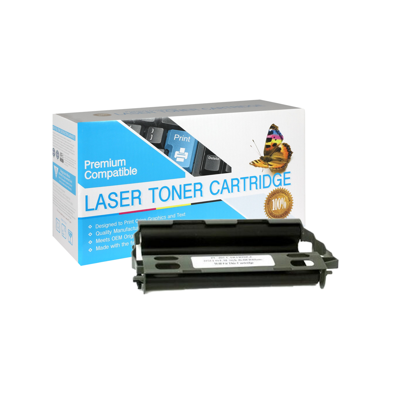 Compatible Brother PC-401 Thermal Transfer Cartridge (Black) by ...