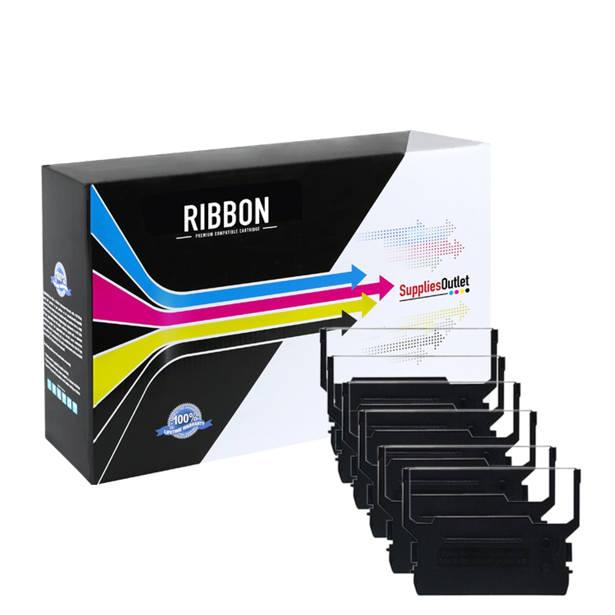 Compatible Citizen PSB-51 Printer Ribbon (Black and Red, 6 Pack) by ...