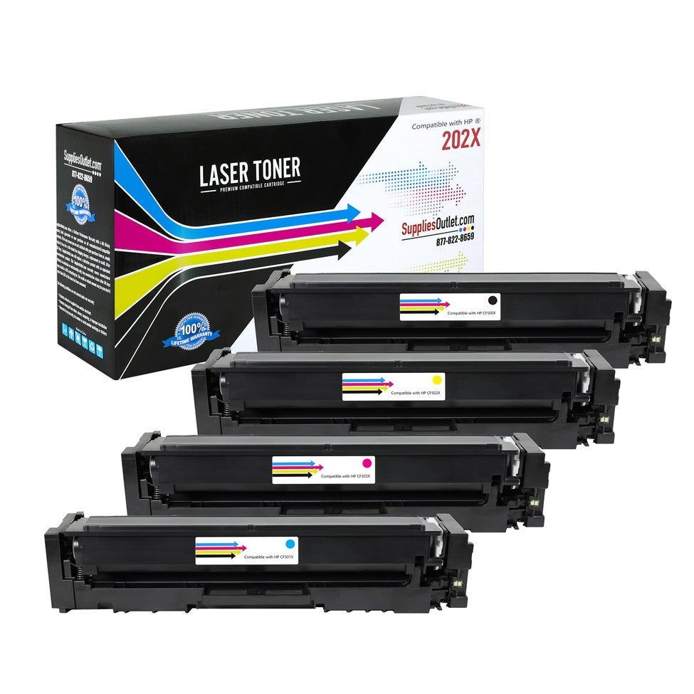 Compatible HP 202X (All Colors) High Yield Toner Cartridge - Black 3,2 ...