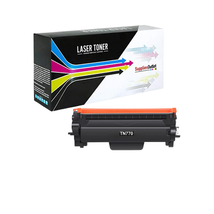 Compatible Brother TN770 (Black) Toner Cartridge High Yield - 4,500 Pa ...